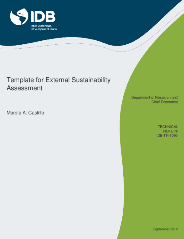 (PDF) Template for External Sustainability Assessment
