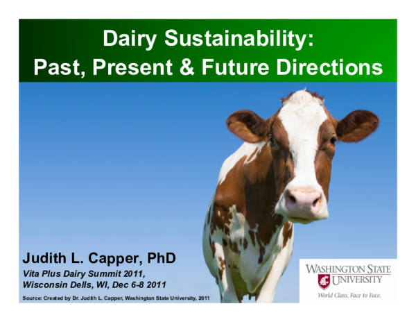 (PDF) Dairy Sustainability: Past, Present & Future Directions