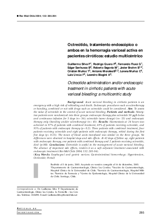 (PDF) Octreótido, tratamiento endoscópico o ambos en la hemorragia ...