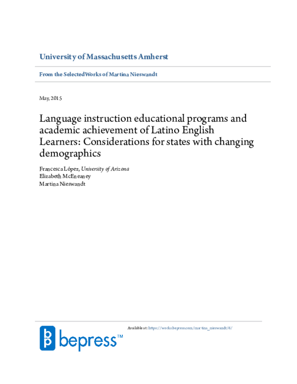 (PDF) Language Instruction Educational Programs and Academic ...