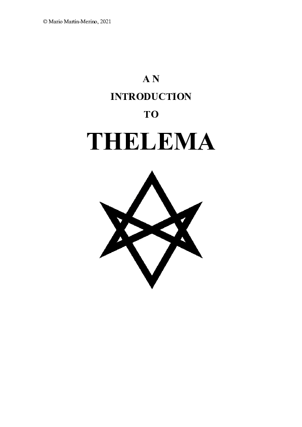 (DOC) An introduction to Thelema
