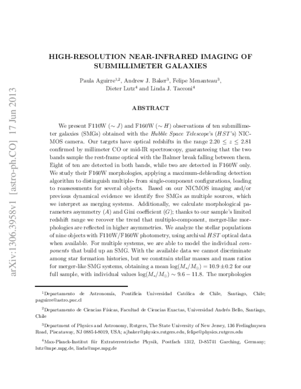 (PDF) High-Resolution Near-Infrared Imaging of Submillimeter Galaxies ...