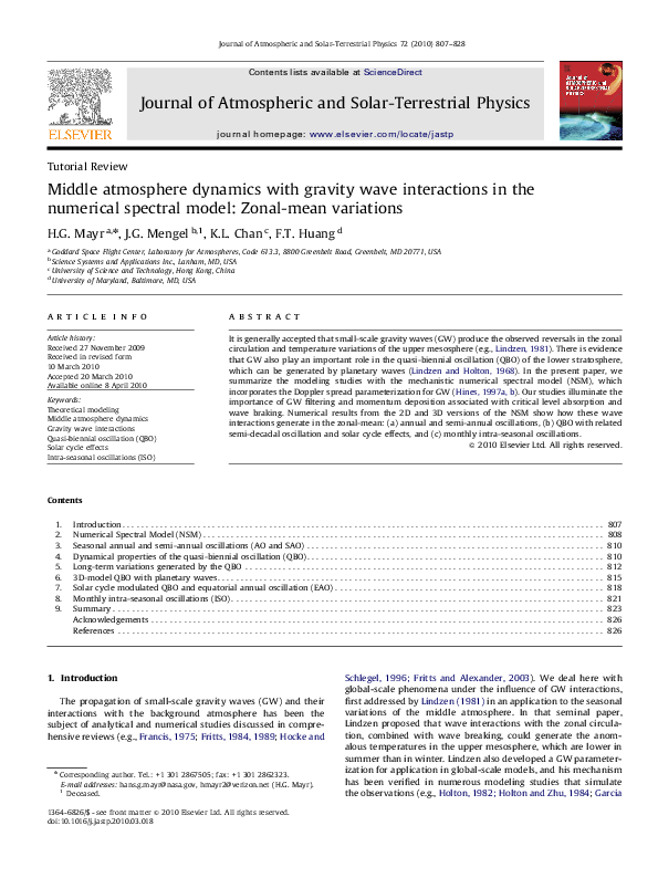 (PDF) Middle atmosphere dynamics with gravity wave interactions in the ...
