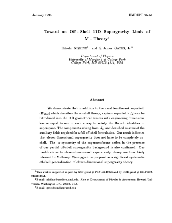 (PDF) Toward an off-shell 11D supergravity limit of M-theory