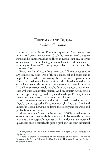 (PDF) Friedman and Russia