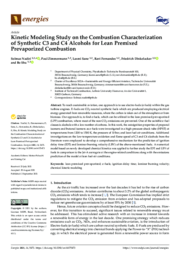 (PDF) Kinetic Modeling Study on the Combustion Characterization of Synthetic C3 and C4 Alcohols ...