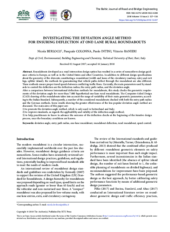 (PDF) Investigating the Deviation Angle Method for Ensuring Deflection ...