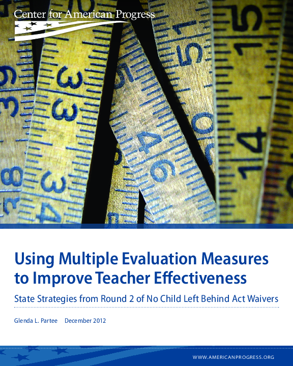 (PDF) Using Multiple Evaluation Measures to Improve Teacher ...