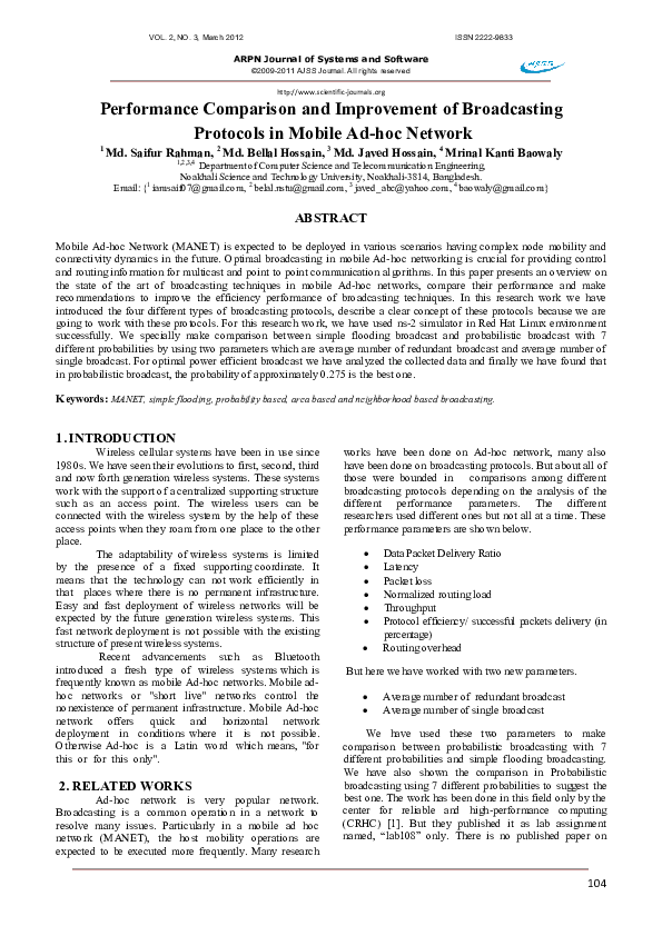 (PDF) ARPN Journal of Systems and Software Performance Comparison and Improvement of ...