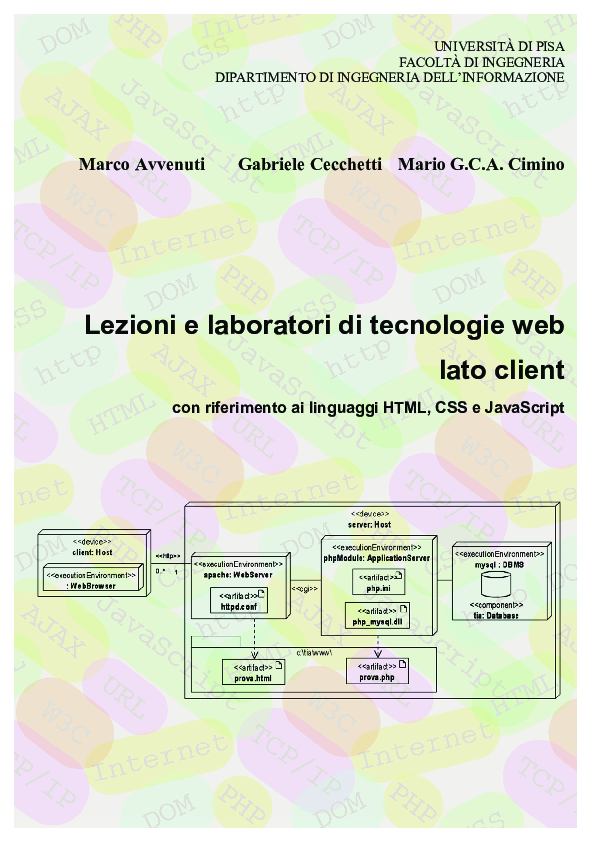 (PDF) Lezioni e laboratori di tecnologie web lato client con riferimento ai linguaggi HTML, CSS ...
