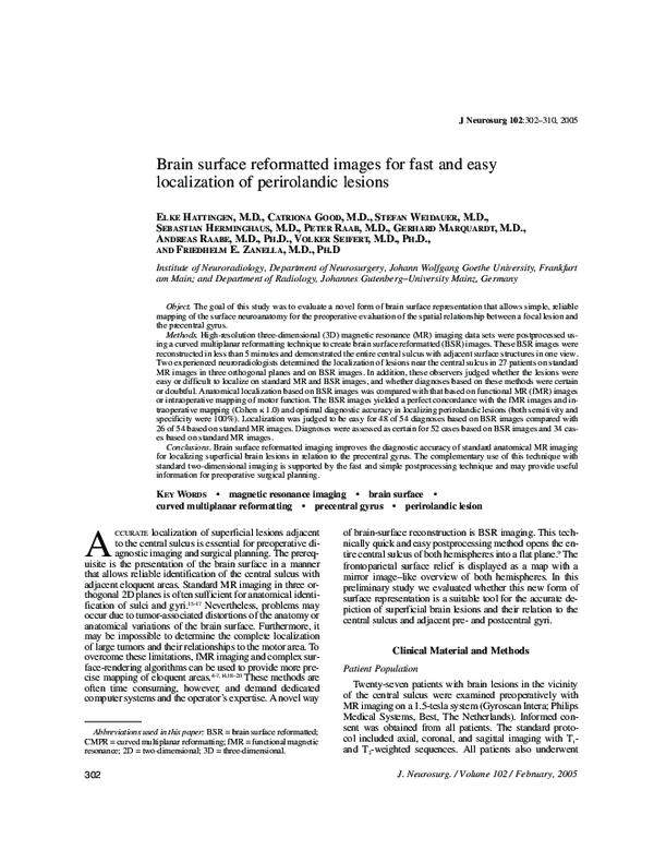 (PDF) Brain surface reformatted images for fast and easy localization ...