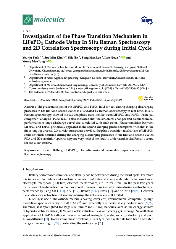 (PDF) Investigation of the Phase Transition Mechanism in LiFePO4 ...