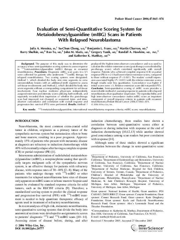 (PDF) Evaluation of semi‐quantitative scoring system for ...