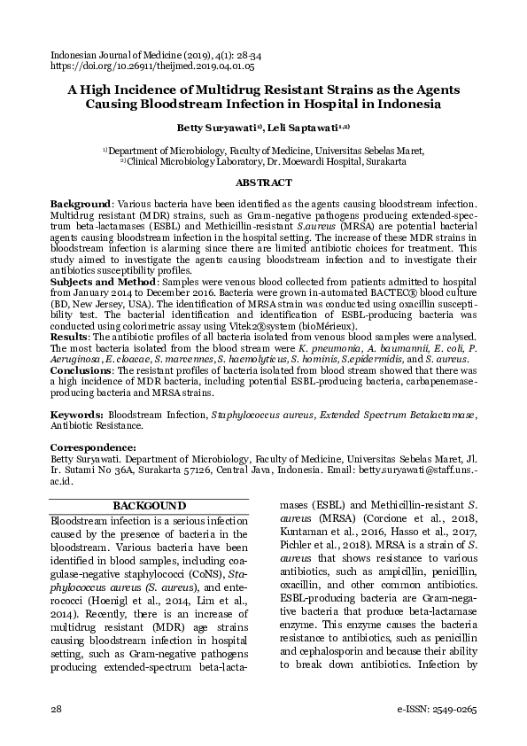 (PDF) Bacterial profile, their anti biogram and a light on emerging ...