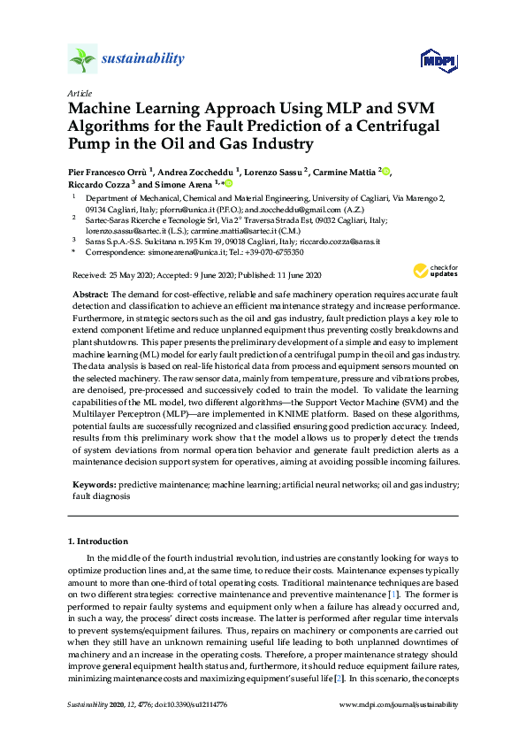 Pdf Machine Learning Approach Using Mlp And Svm Algorithms For The 1555