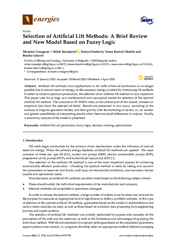 Pdf Model Based On Boolean Logic For Screening And Selection Of The