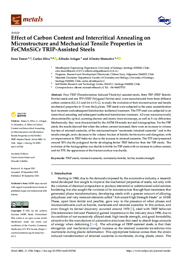 (PDF) Effect of Carbon Content and Intercritical Annealing on Microstructure and Mechanical ...