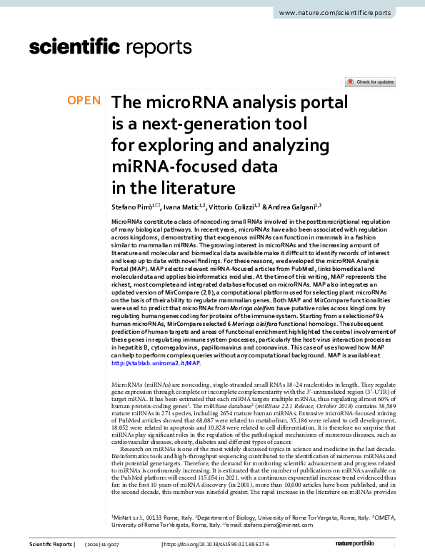 (PDF) The microRNA analysis portal is a next-generation tool for ...