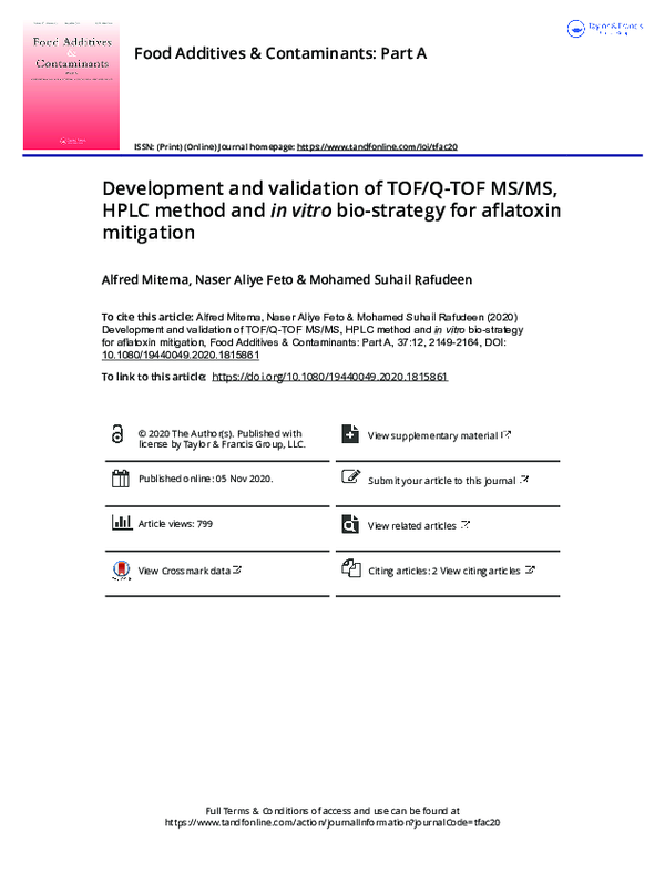 Pdf Development And Validation Of Tofq Tof Msms Hplc Method And In
