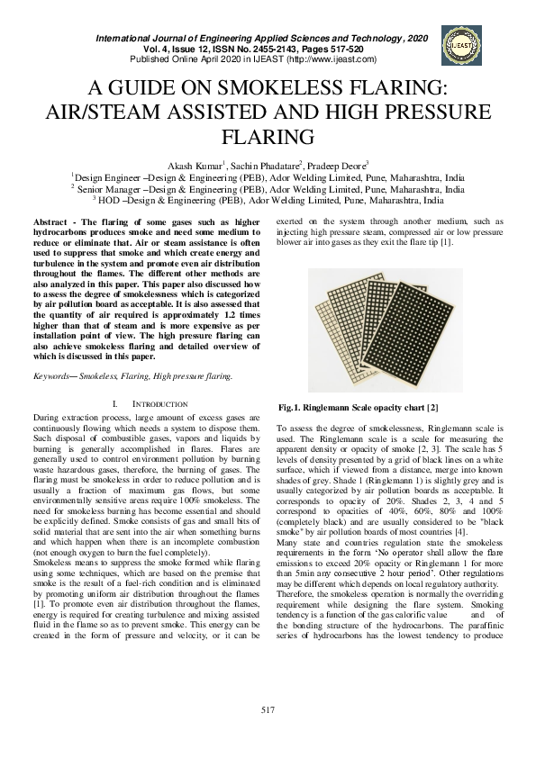 (PDF) A Guide on Smokeless Flaring: Air/Steam Assisted and High ...