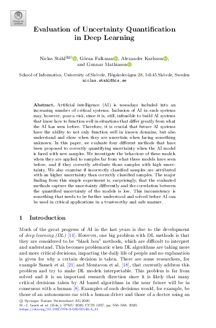 (PDF) Evaluation of Uncertainty Quantification in Deep Learning