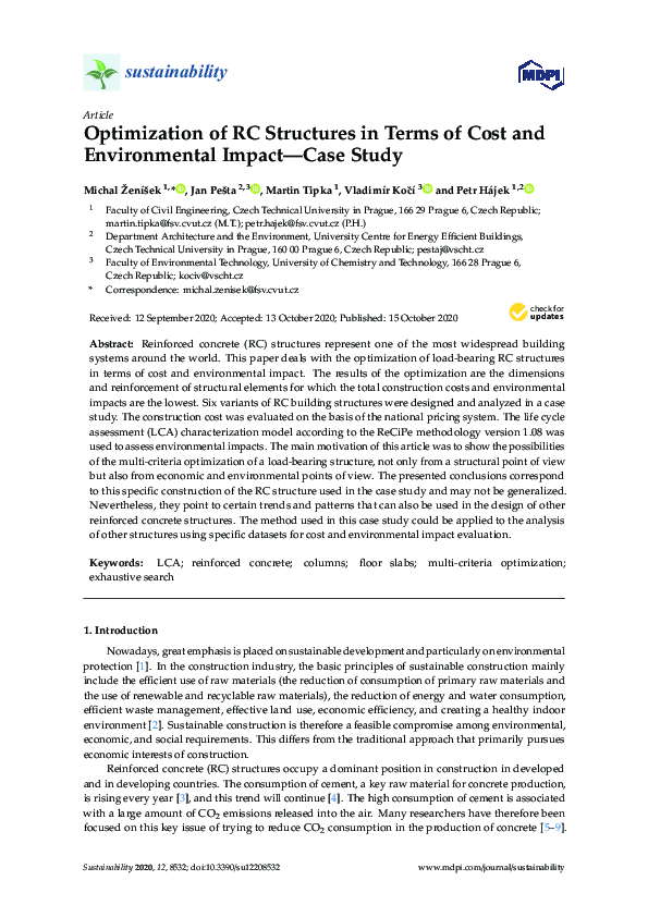(PDF) Optimization of RC Structures in Terms of Cost and Environmental ...