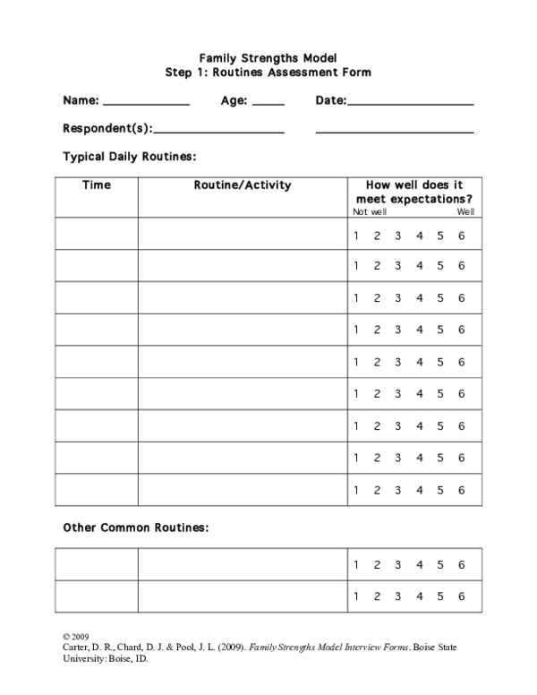 (PDF) Family Strengths Model Interview Forms