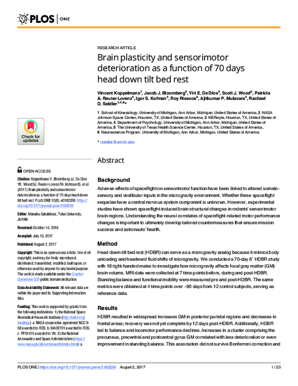 (PDF) Brain plasticity and sensorimotor deterioration as a function of ...