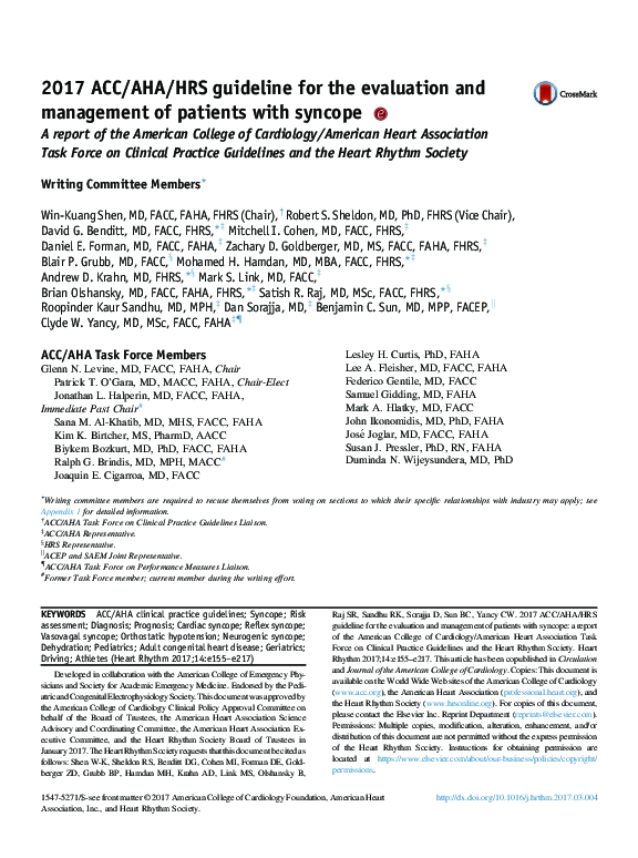 (PDF) 2017 ACC/AHA/HRS Guideline for the Evaluation and Management of ...