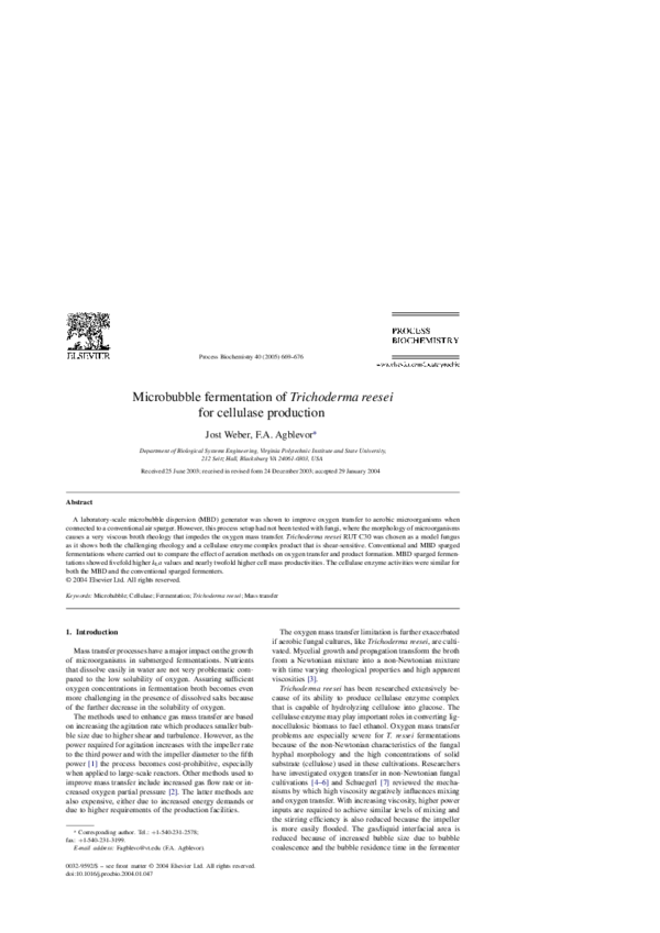 (PDF) Microbubbles Enhance Oxygen Transfer in Fungal Fermentation
