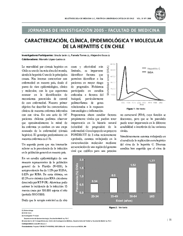 (PDF) Caracterizaci n, Cl nica, Epidemiol gica y Molecular De La Hepatitis C en Chile