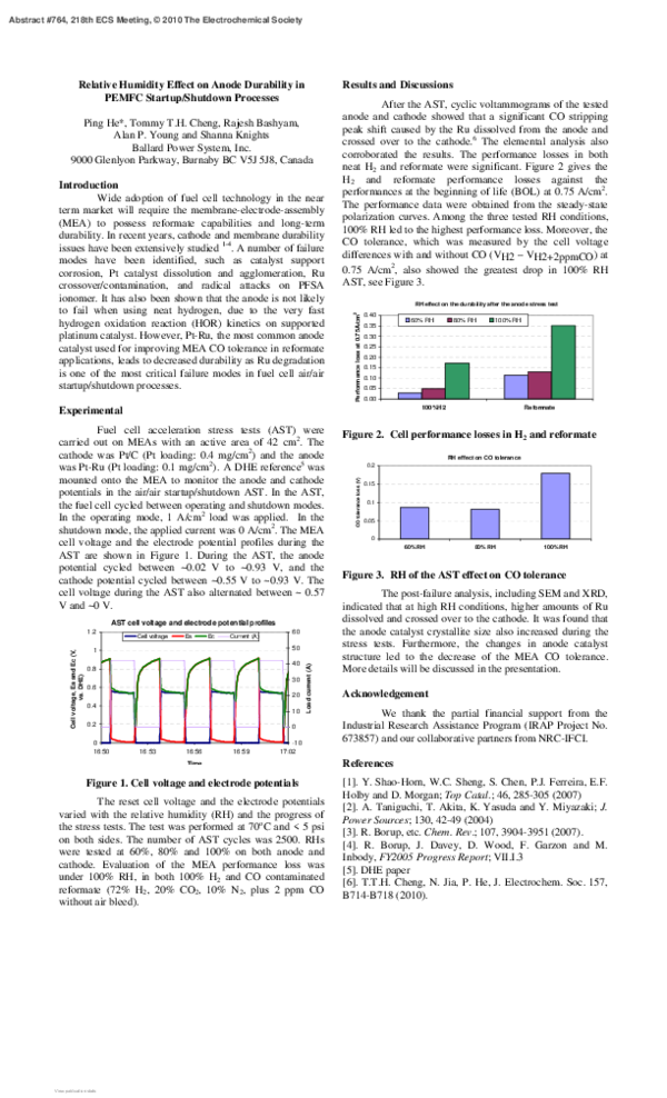 (PDF) Relative Humidity Effect on Anode Durability in PEMFC Startup/Shutdown Processes