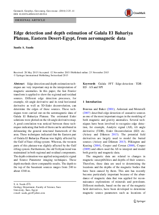 (PDF) Edge detection and depth estimation of Galala El Bahariya Plateau, Eastern Desert-Egypt ...