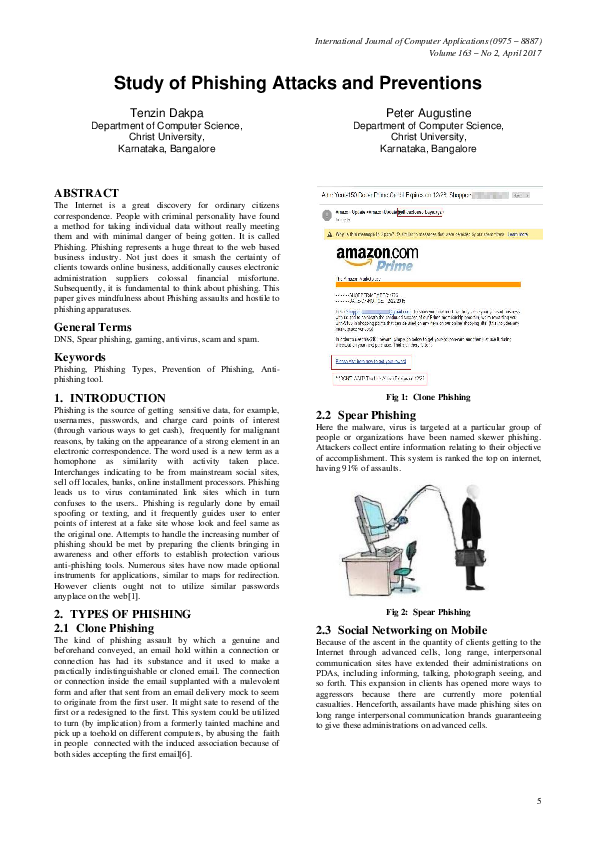 (PDF) Study of Phishing Attacks and Preventions