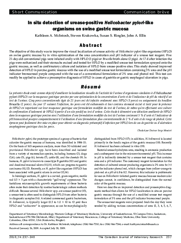 (PDF) In situ detection of urease-positive Helicobacter pylori-like ...
