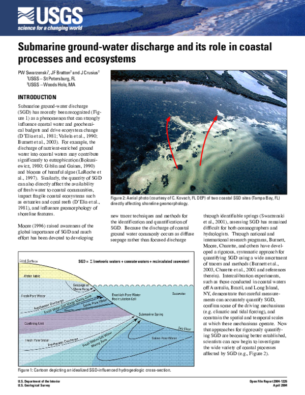 (PDF) Submarine ground-water discharge and its role in coastal ...