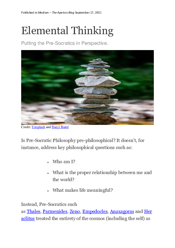 (PDF) Elemental Thinking