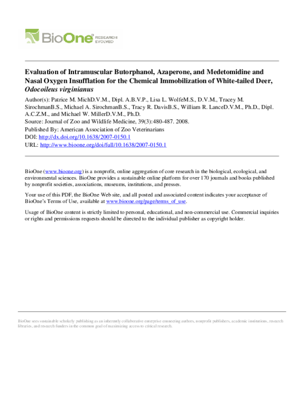 (PDF) Evaluation of Intramuscular Butorphanol, Azaperone, and ...