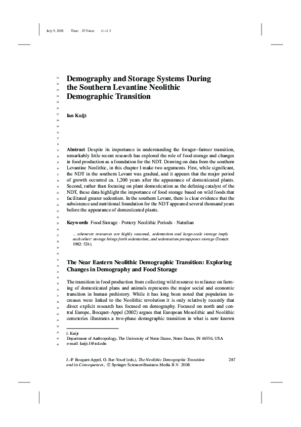 (PDF) Demography and Storage Systems During the Southern Levantine ...
