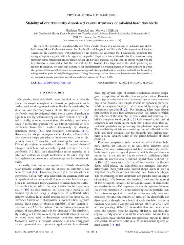 (PDF) Stability of orientationally disordered crystal structures of ...