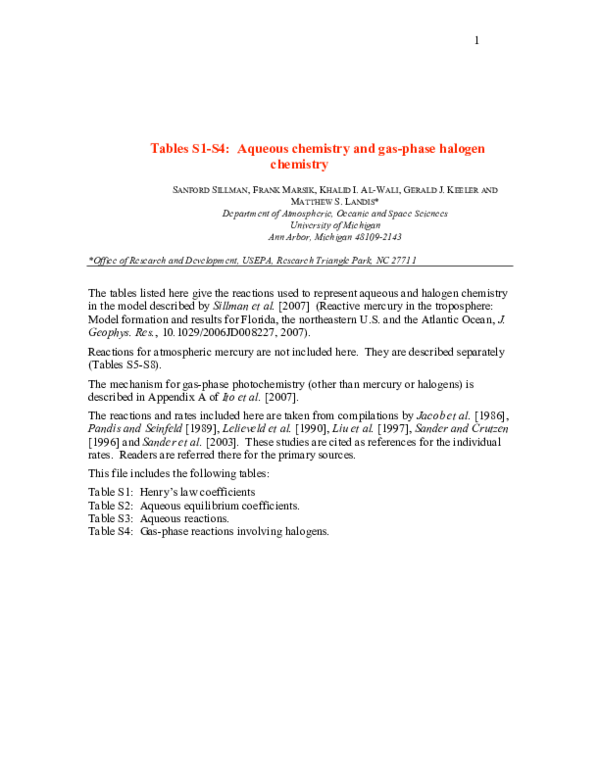 (PDF) Tables S1-S4: Aqueous chemistry and gas-phase halogen chemistry