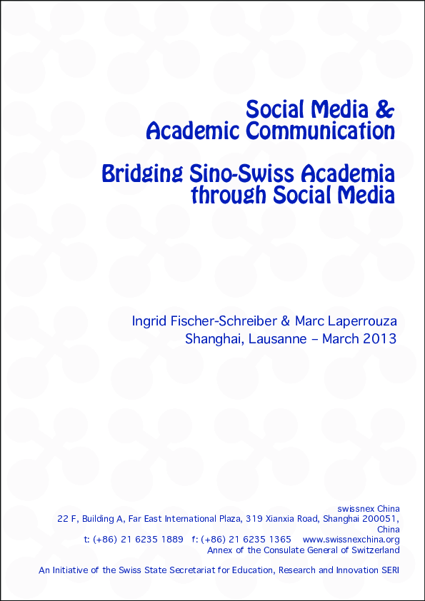 (PDF) Social Media & Academic Communication - Bridging Sino-Swiss ...