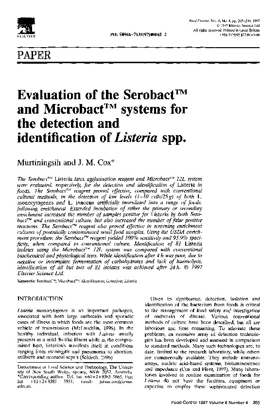 (PDF) Evaluation of the Serobact™ and Microbact™ systems for the ...