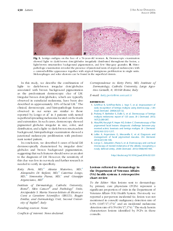 (PDF) Lesions referred to dermatology in the Department of Veterans ...