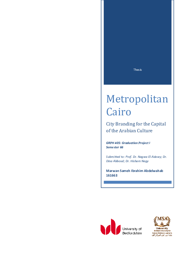 (PDF) Metropolitan Cairo City Branding for the Capital of the Arabian ...