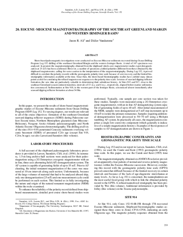 (PDF) The geomagnetic polarity time scale