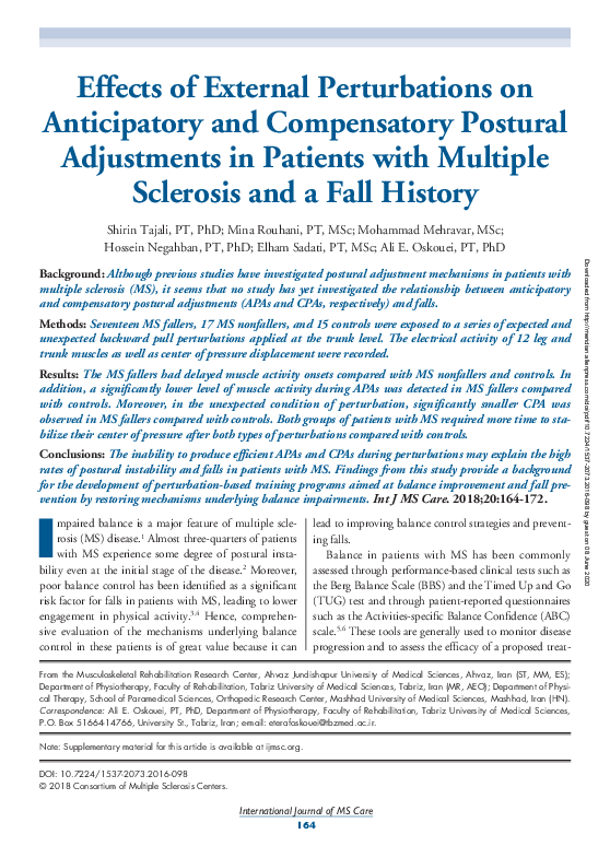 (PDF) Effects of External Perturbations on Anticipatory and ...