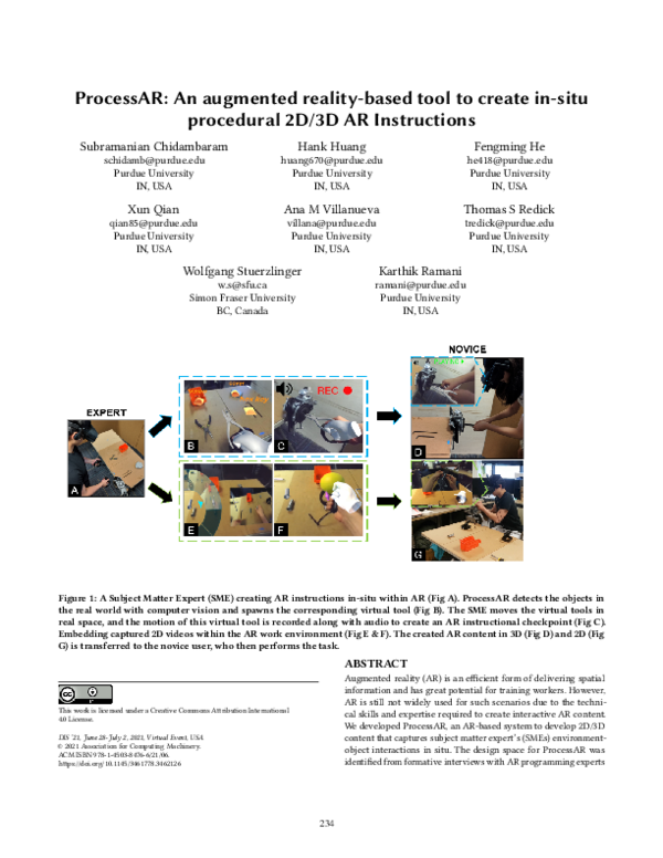 Pdf Processar An Augmented Reality Based Tool To Create In Situ Procedural 2d3d Ar Instructions