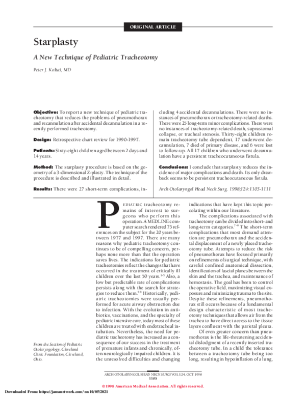 (PDF) Starplasty | Peter Koltai - Academia.edu