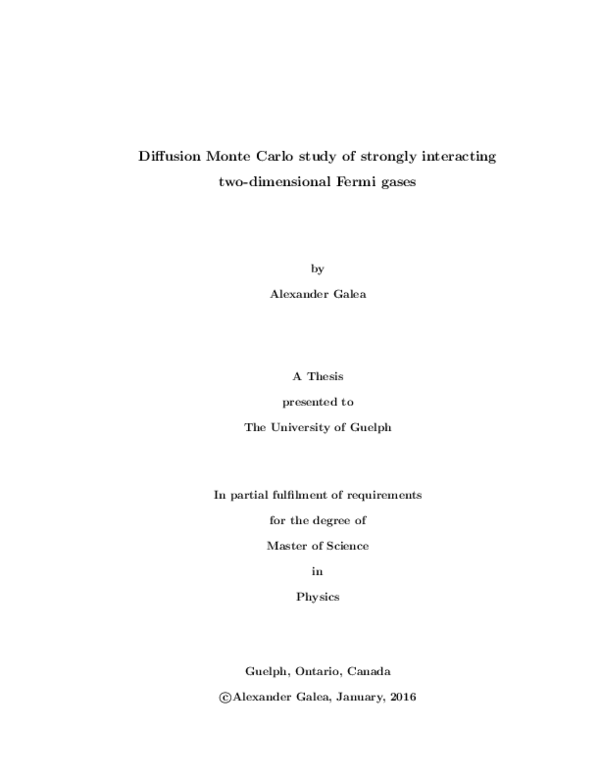 (PDF) Diffusion Monte Carlo study of strongly interacting two-dimensional Fermi gases
